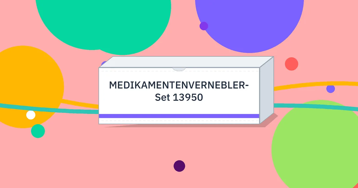 Symbolbild: Packung mit der Aufschrift MEDIKAMENTENVERNEBLER-Set 13950 (PZN 00540699) – Verfügbarkeit und Bezug in Apotheken in Frankfurt am Main