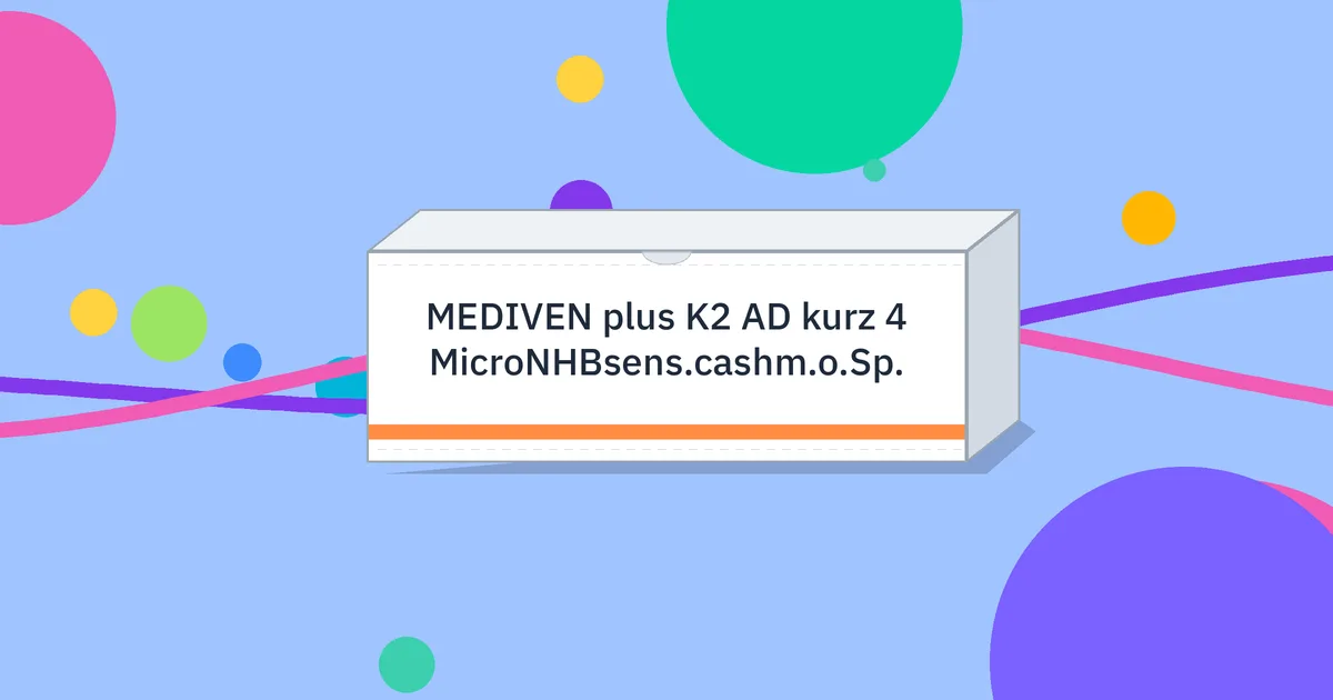 Symbolbild: Packung mit der Aufschrift MEDIVEN plus K2 AD kurz 4 MicroNHBsens.cashm.o.Sp. (PZN 15933625) – Verfügbarkeit und Bezug in Apotheken in Frankfurt am Main