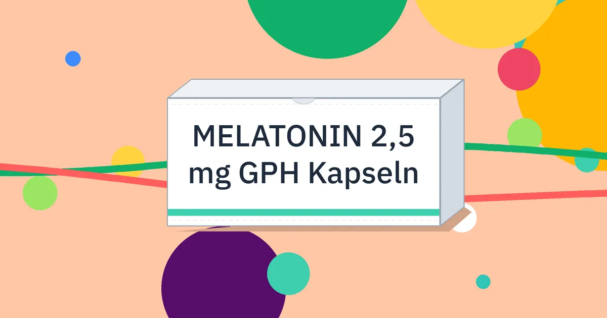 Symbolbild: Packung mit der Aufschrift MELATONIN 2,5 mg GPH Kapseln (PZN 09915830) – Verfügbarkeit und Bezug in Apotheken in Frankfurt am Main
