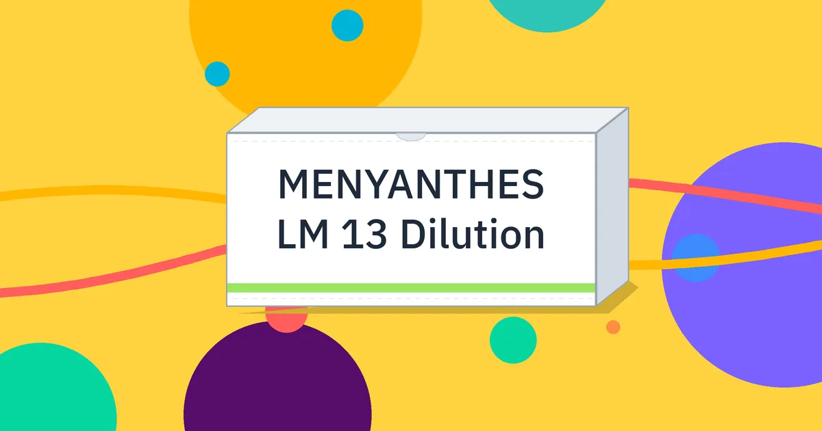 Symbolbild: Packung mit der Aufschrift MENYANTHES LM 13 Dilution (PZN 13605153) – Verfügbarkeit und Bezug in Apotheken in Frankfurt am Main