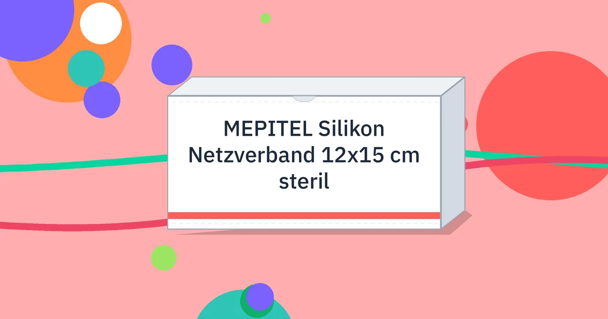 Symbolbild: Packung mit der Aufschrift MEPITEL Silikon Netzverband 12x15 cm steril (PZN 11148220) – Verfügbarkeit und Bezug in Apotheken in Frankfurt am Main
