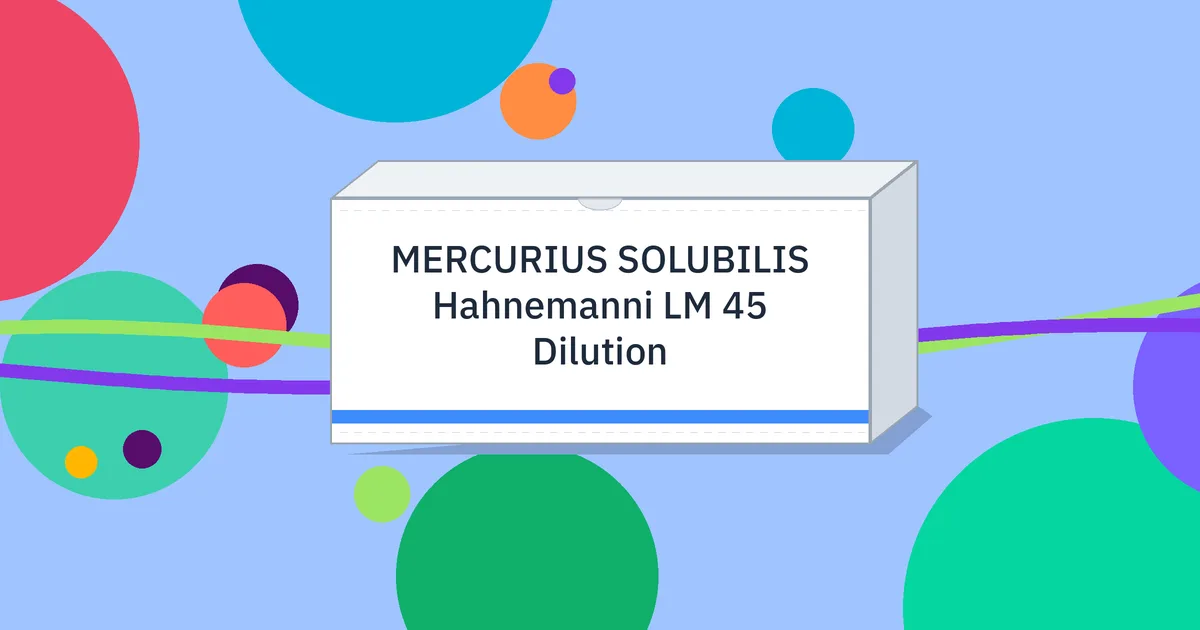 Symbolbild: Packung mit der Aufschrift MERCURIUS SOLUBILIS Hahnemanni LM 45 Dilution (PZN 12954288) – Verfügbarkeit und Bezug in Apotheken in Frankfurt am Main
