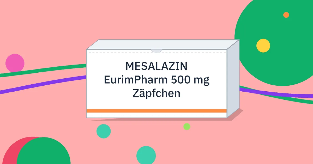 Symbolbild: Packung mit der Aufschrift MESALAZIN EurimPharm 500 mg Zäpfchen (PZN 18070277) – Verfügbarkeit und Bezug in Apotheken in Frankfurt am Main