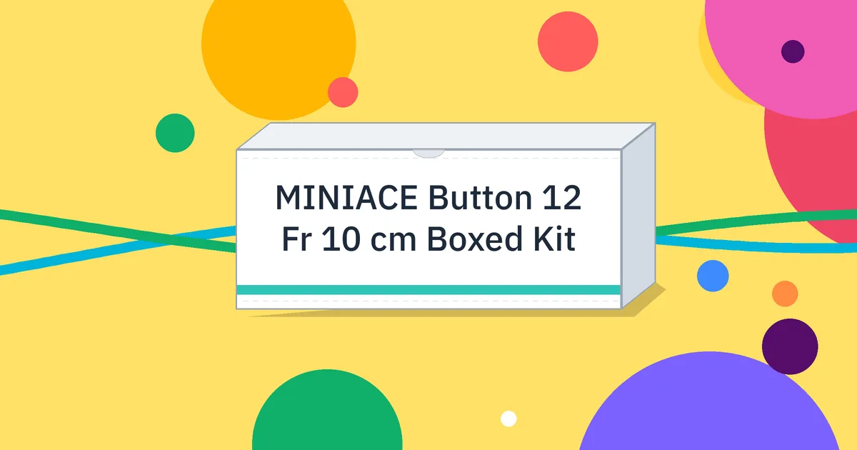 Symbolbild: Packung mit der Aufschrift MINIACE Button 12 Fr 10 cm Boxed Kit (PZN 16953854) – Verfügbarkeit und Bezug in Apotheken in Frankfurt am Main