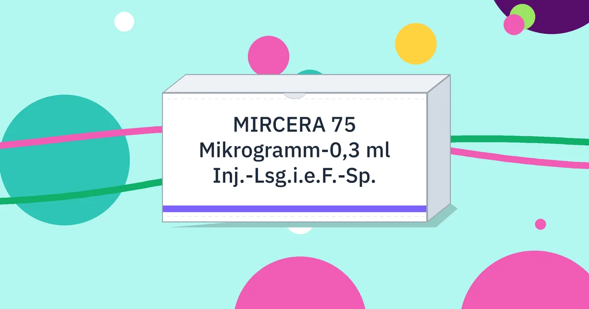 Symbolbild: Packung mit der Aufschrift MIRCERA 75 Mikrogramm-0,3 ml Inj.-Lsg.i.e.F.-Sp. (PZN 09785913) – Verfügbarkeit und Bezug in Apotheken in Frankfurt am Main