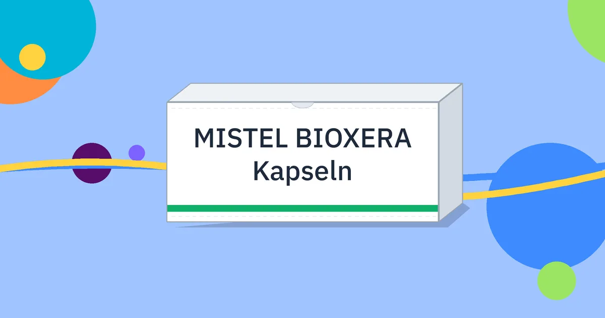 Symbolbild: Packung mit der Aufschrift MISTEL BIOXERA Kapseln (PZN 08779388) – Verfügbarkeit und Bezug in Apotheken in Frankfurt am Main