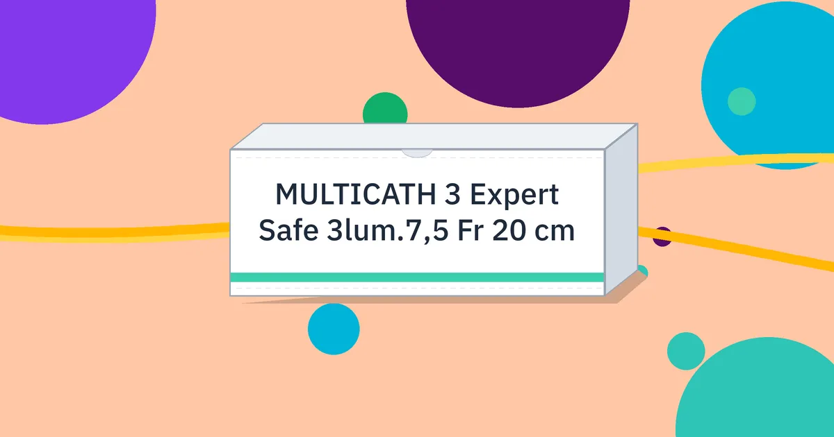 Symbolbild: Packung mit der Aufschrift MULTICATH 3 Expert Safe 3lum.7,5 Fr 20 cm (PZN 10304178) – Verfügbarkeit und Bezug in Apotheken in Frankfurt am Main