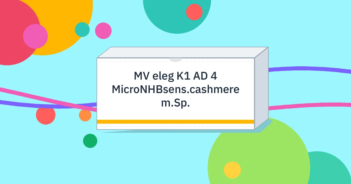 Symbolbild: Packung mit der Aufschrift MV eleg K1 AD 4 MicroNHBsens.cashmere m.Sp. (PZN 15669080) – Verfügbarkeit und Bezug in Apotheken in Frankfurt am Main