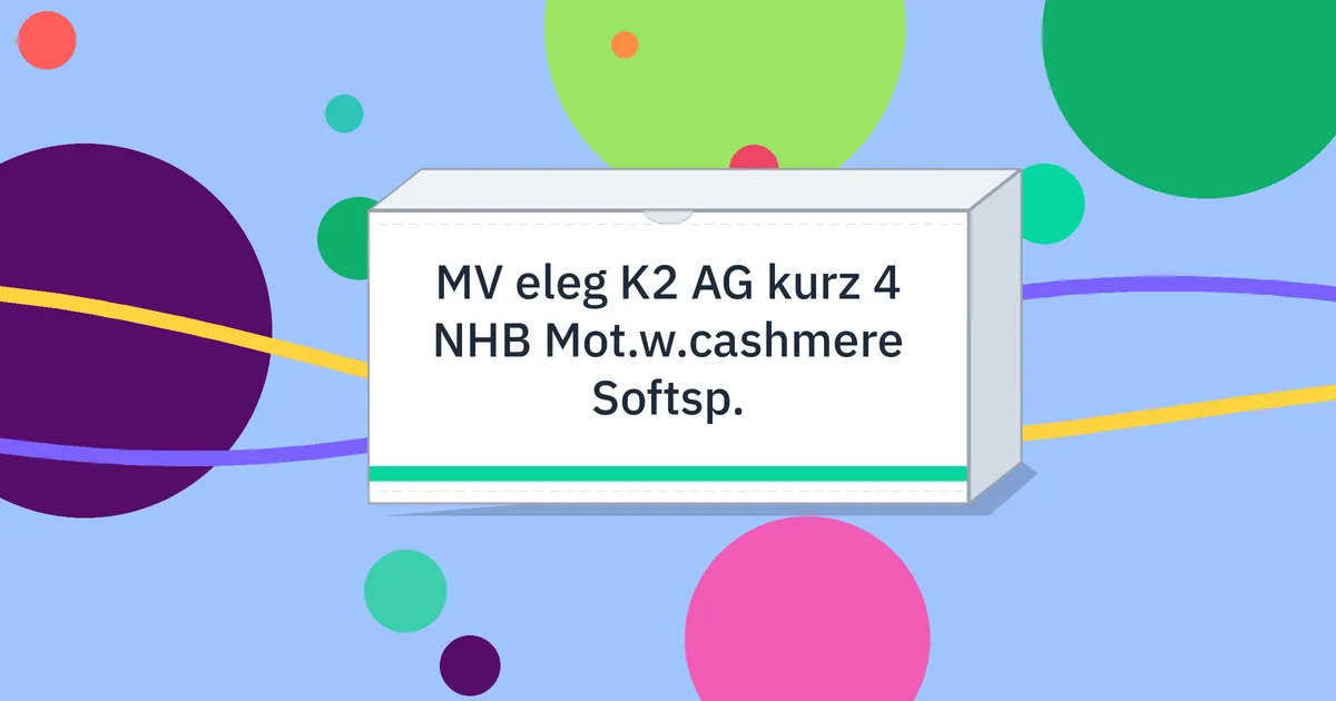 Symbolbild: Packung mit der Aufschrift MV eleg K2 AG kurz 4 NHB Mot.w.cashmere Softsp. (PZN 15712321) – Verfügbarkeit und Bezug in Apotheken in Frankfurt am Main