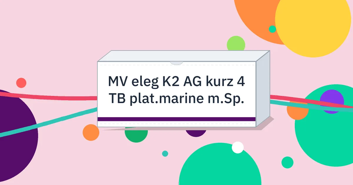Symbolbild: Packung mit der Aufschrift MV eleg K2 AG kurz 4 TB plat.marine m.Sp. (PZN 14604931) – Verfügbarkeit und Bezug in Apotheken in Frankfurt am Main