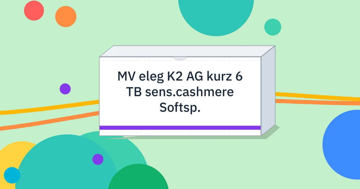 Symbolbild: Packung mit der Aufschrift MV eleg K2 AG kurz 6 TB sens.cashmere Softsp. (PZN 14674311) – Verfügbarkeit und Bezug in Apotheken in Frankfurt am Main