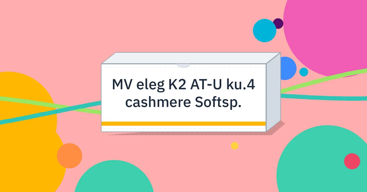 Symbolbild: Packung mit der Aufschrift MV eleg K2 AT-U ku.4 cashmere Softsp. (PZN 15291641) – Verfügbarkeit und Bezug in Apotheken in Frankfurt am Main