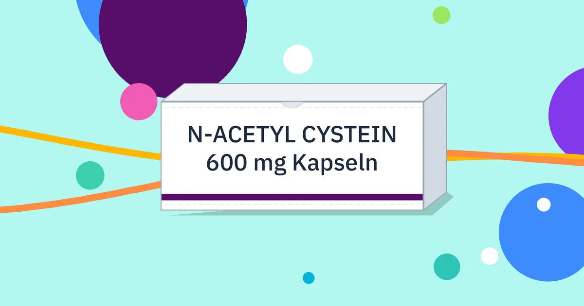 Symbolbild: Packung mit der Aufschrift N-ACETYL CYSTEIN 600 mg Kapseln (PZN 00109642) – Verfügbarkeit und Bezug in Apotheken in Frankfurt am Main