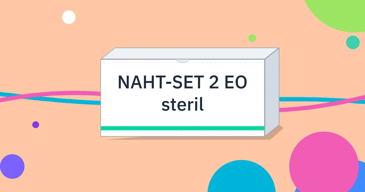 Symbolbild: Packung mit der Aufschrift NAHT-SET 2 EO steril (PZN 19229165) – Verfügbarkeit und Bezug in Apotheken in Frankfurt am Main