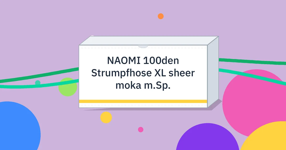 Symbolbild: Packung mit der Aufschrift NAOMI 100den Strumpfhose XL sheer moka m.Sp. (PZN 16177261) – Verfügbarkeit und Bezug in Apotheken in Frankfurt am Main