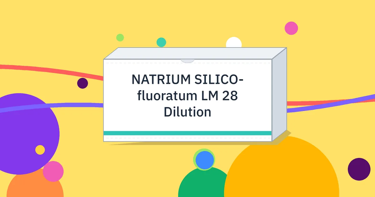 Symbolbild: Packung mit der Aufschrift NATRIUM SILICO-fluoratum LM 28 Dilution (PZN 13617469) – Verfügbarkeit und Bezug in Apotheken in Frankfurt am Main