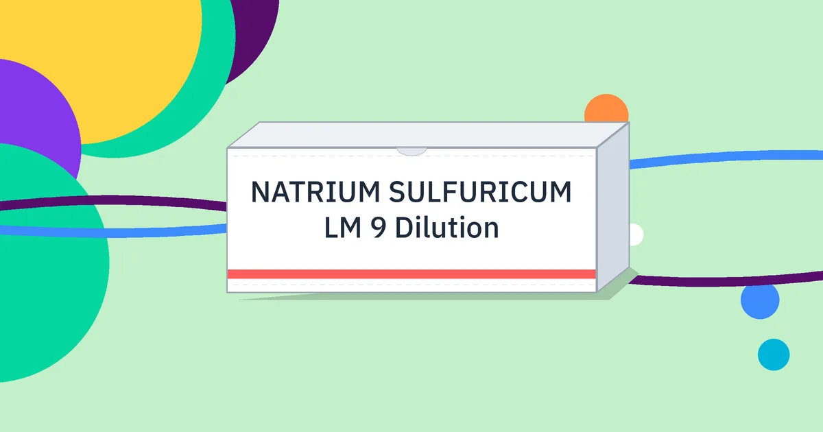 Symbolbild: Packung mit der Aufschrift NATRIUM SULFURICUM LM 9 Dilution (PZN 12967210) – Verfügbarkeit und Bezug in Apotheken in Frankfurt am Main