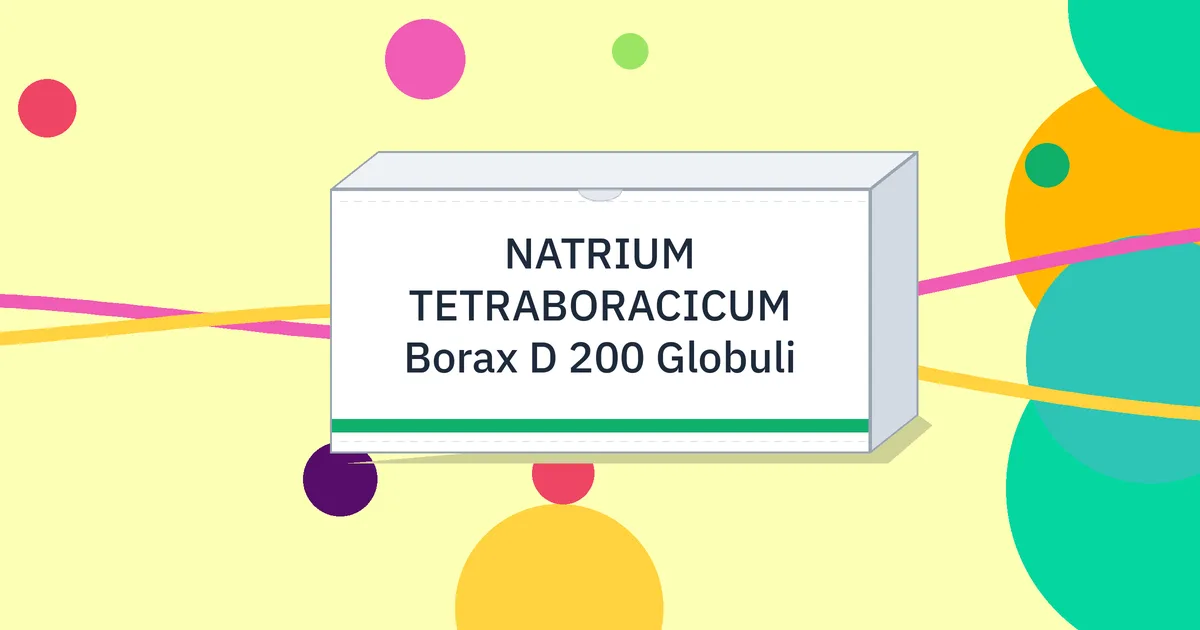 Symbolbild: Packung mit der Aufschrift NATRIUM TETRABORACICUM Borax D 200 Globuli (PZN 15330045) – Verfügbarkeit und Bezug in Apotheken in Frankfurt am Main