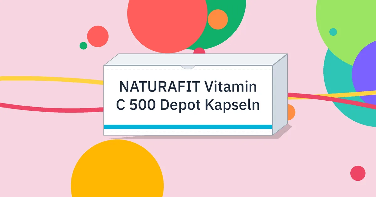 Symbolbild: Packung mit der Aufschrift NATURAFIT Vitamin C 500 Depot Kapseln (PZN 12516482) – Verfügbarkeit und Bezug in Apotheken in Frankfurt am Main