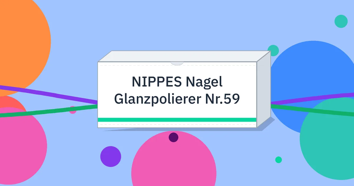 Symbolbild: Packung mit der Aufschrift NIPPES Nagel Glanzpolierer Nr.59 (PZN 07615029) – Verfügbarkeit und Bezug in Apotheken in Frankfurt am Main