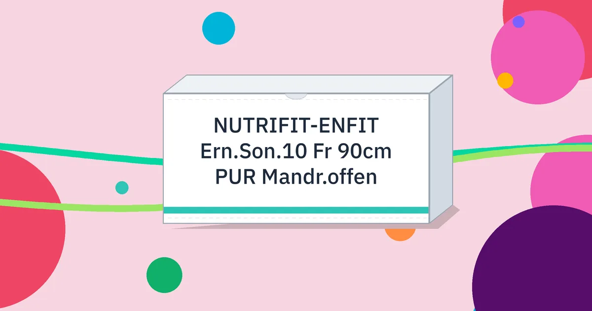 Symbolbild: Packung mit der Aufschrift NUTRIFIT-ENFIT Ern.Son.10 Fr 90cm PUR Mandr.offen (PZN 14174270) – Verfügbarkeit und Bezug in Apotheken in Frankfurt am Main