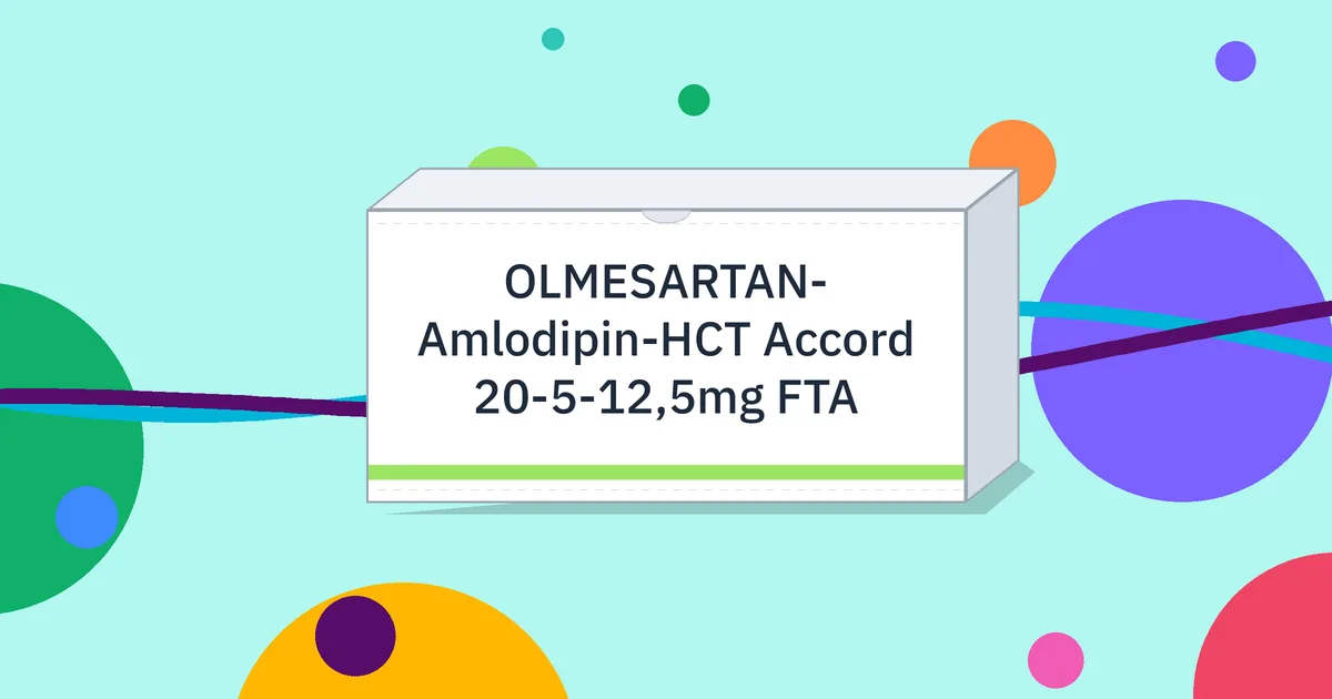 Symbolbild: Packung mit der Aufschrift OLMESARTAN-Amlodipin-HCT Accord 20-5-12,5mg FTA (PZN 16799324) – Verfügbarkeit und Bezug in Apotheken in Frankfurt am Main