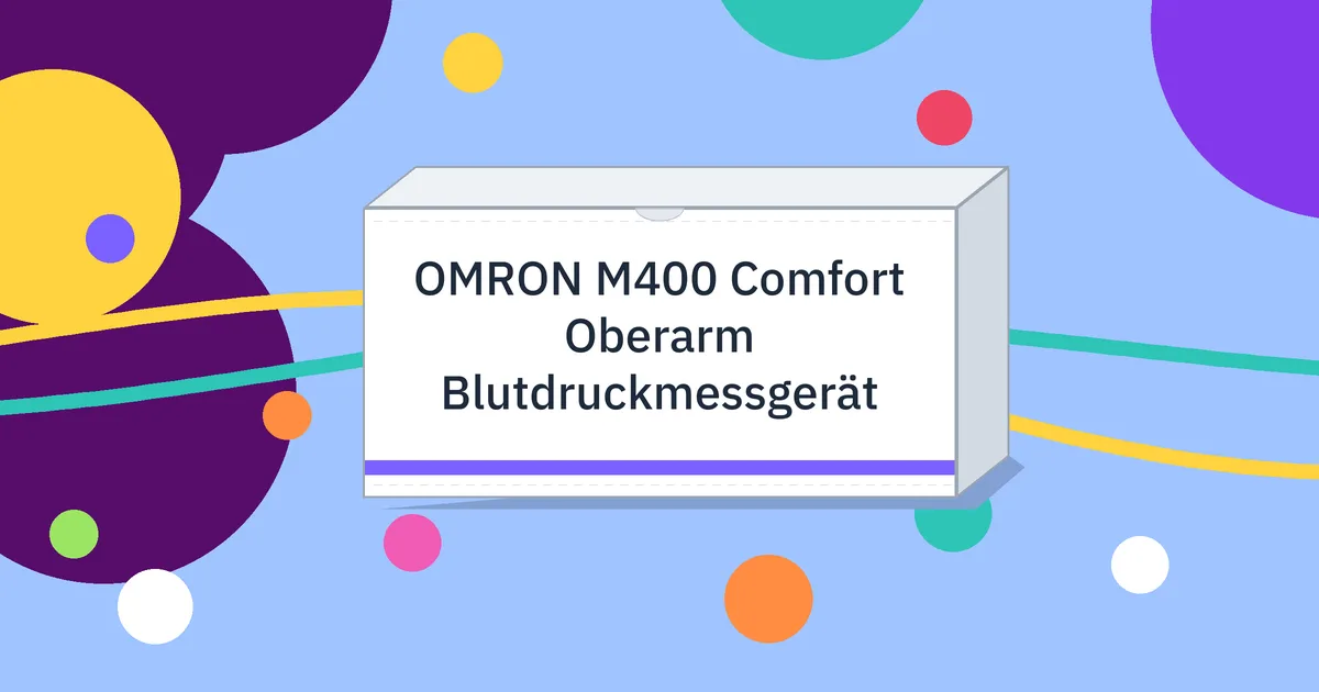 Symbolbild: Packung mit der Aufschrift OMRON M400 Comfort Oberarm Blutdruckmessgerät (PZN 15423404) – Verfügbarkeit und Bezug in Apotheken in Frankfurt am Main