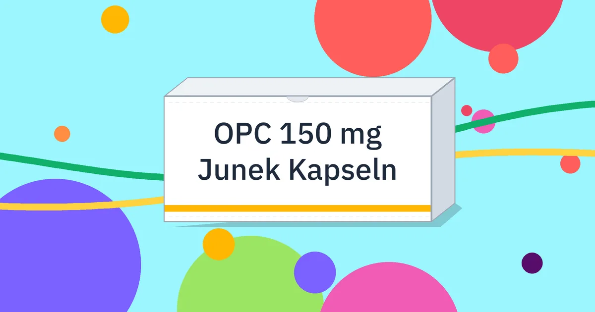 Symbolbild: Packung mit der Aufschrift OPC 150 mg Junek Kapseln (PZN 00137199) – Verfügbarkeit und Bezug in Apotheken in Frankfurt am Main