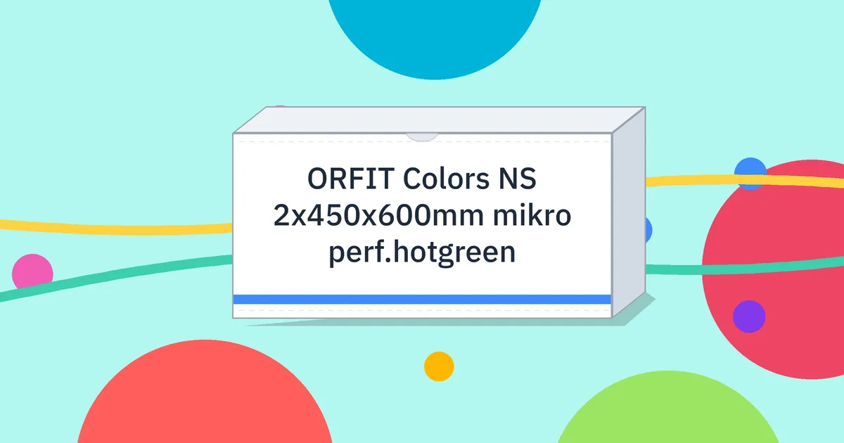 Symbolbild: Packung mit der Aufschrift ORFIT Colors NS 2x450x600mm mikro perf.hotgreen (PZN 19396963) – Verfügbarkeit und Bezug in Apotheken in Frankfurt am Main
