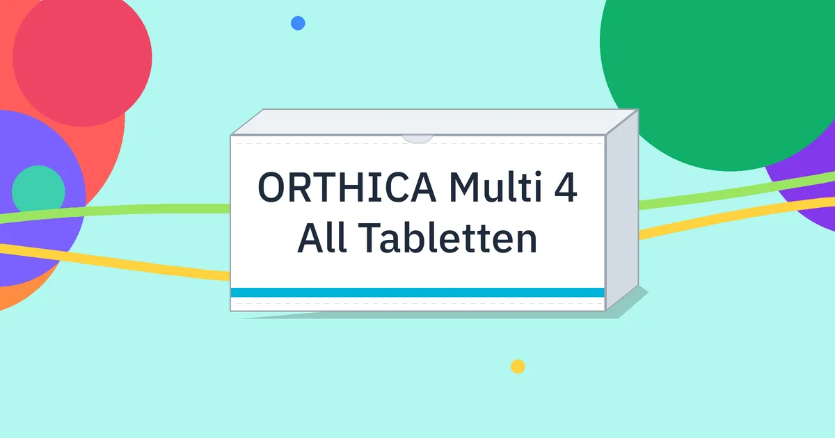 Symbolbild: Packung mit der Aufschrift ORTHICA Multi 4 All Tabletten (PZN 13860075) – Verfügbarkeit und Bezug in Apotheken in Frankfurt am Main