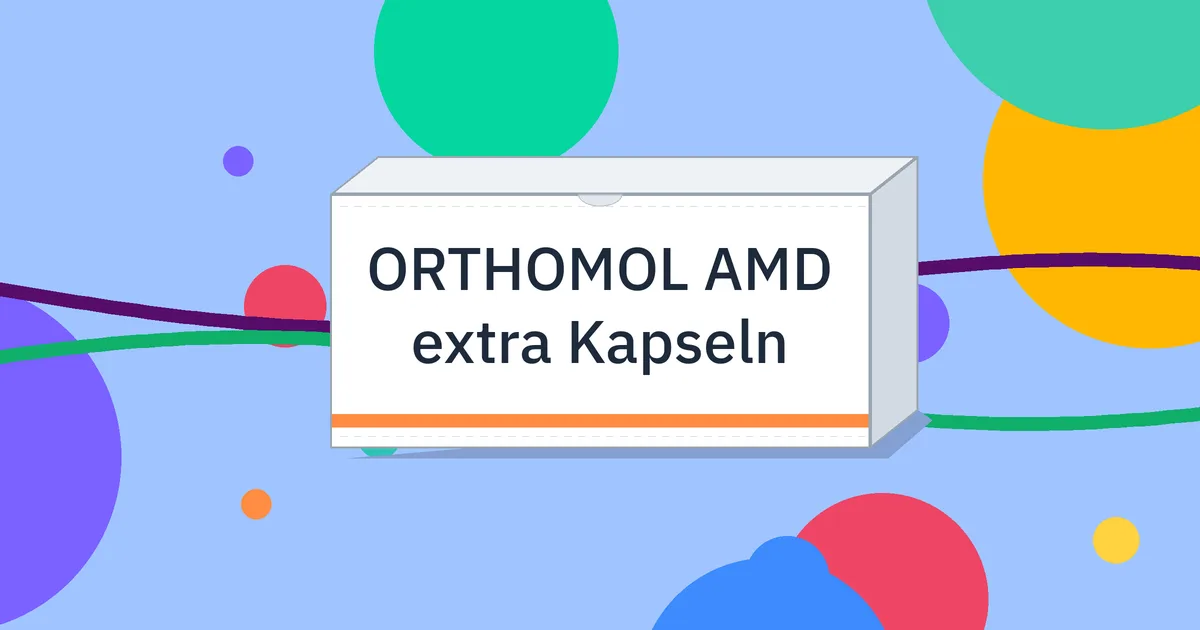Symbolbild: Packung mit der Aufschrift ORTHOMOL AMD extra Kapseln (PZN 00564197) – Verfügbarkeit und Bezug in Apotheken in Frankfurt am Main
