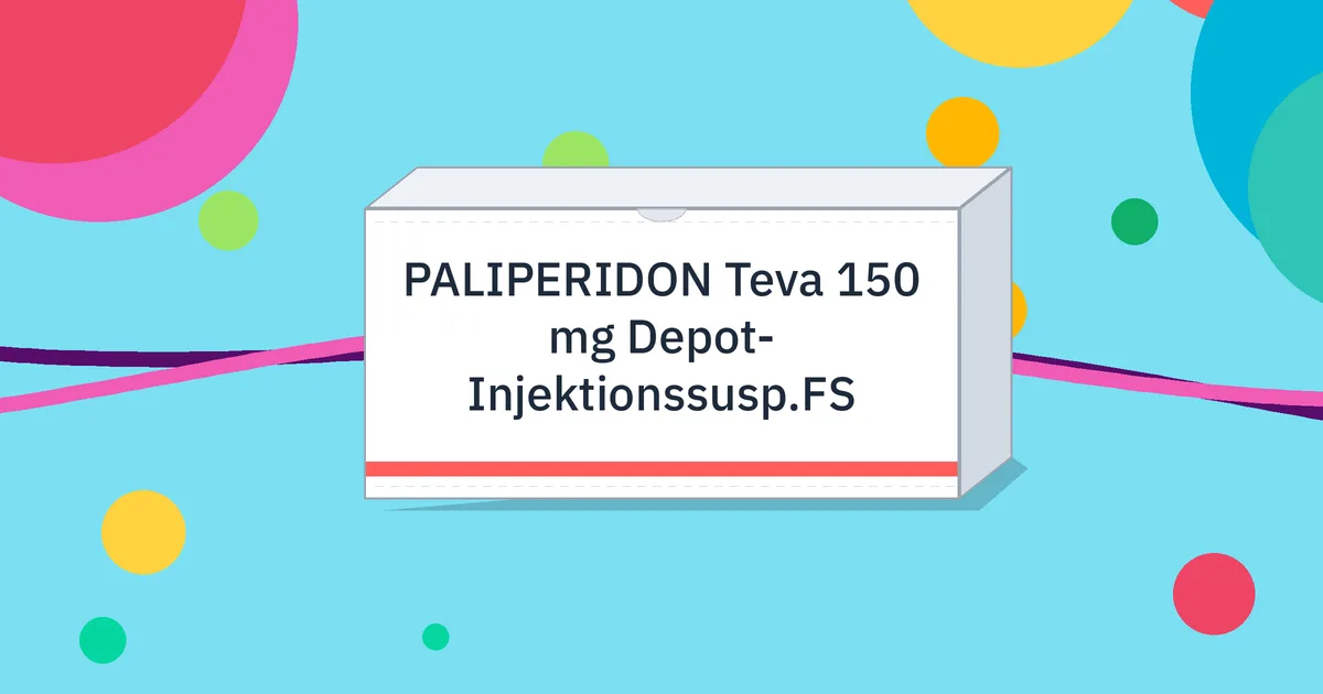Symbolbild: Packung mit der Aufschrift PALIPERIDON Teva 150 mg Depot-Injektionssusp.FS (PZN 19481775) – Verfügbarkeit und Bezug in Apotheken in Frankfurt am Main