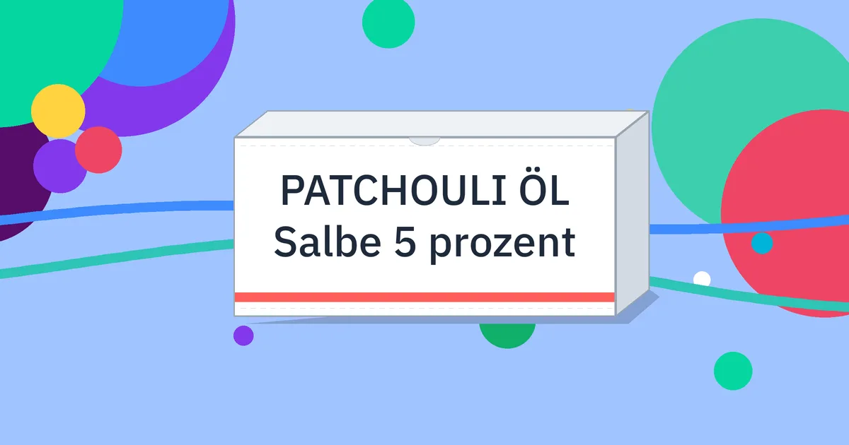Symbolbild: Packung mit der Aufschrift PATCHOULI ÖL Salbe 5 prozent (PZN 18901229) – Verfügbarkeit und Bezug in Apotheken in Frankfurt am Main