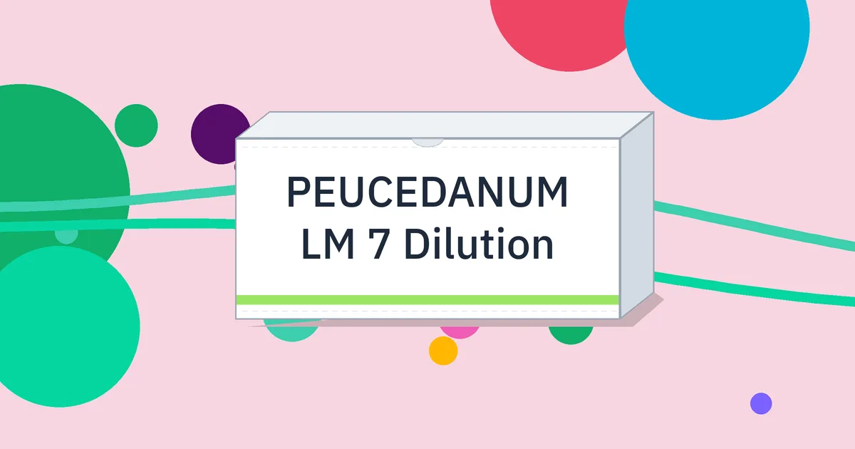 Symbolbild: Packung mit der Aufschrift PEUCEDANUM LM 7 Dilution (PZN 13636426) – Verfügbarkeit und Bezug in Apotheken in Frankfurt am Main