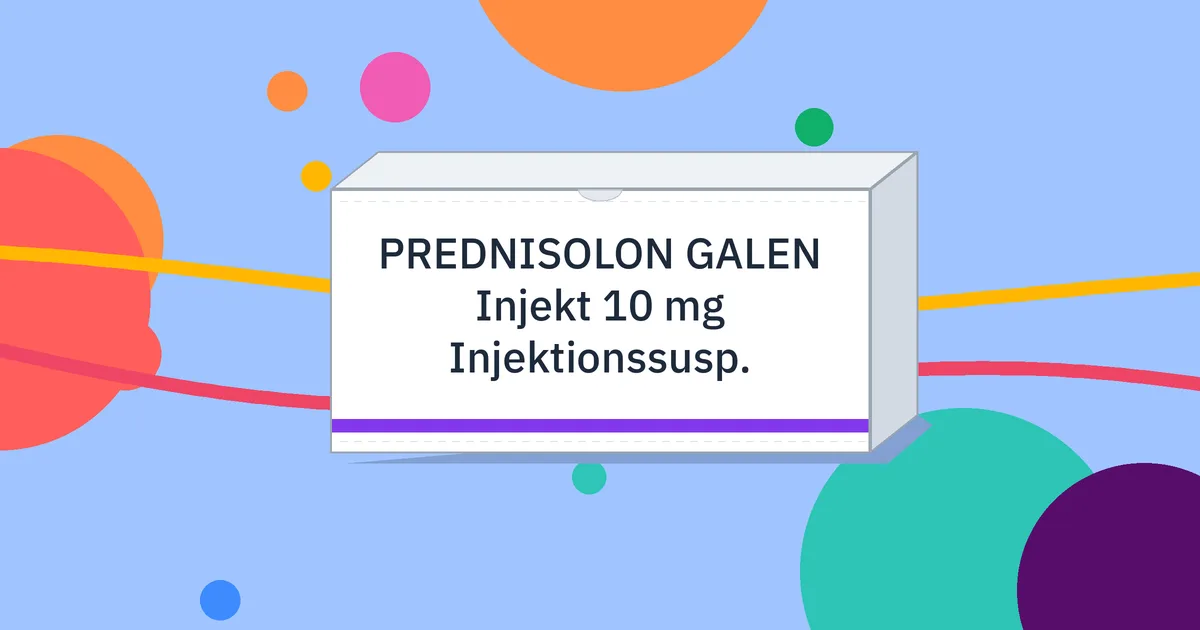 Symbolbild: Packung mit der Aufschrift PREDNISOLON GALEN Injekt 10 mg Injektionssusp. (PZN 14328767) – Verfügbarkeit und Bezug in Apotheken in Frankfurt am Main