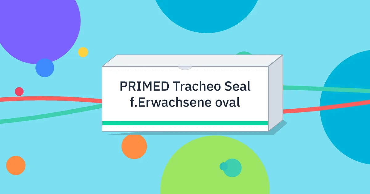 Symbolbild: Packung mit der Aufschrift PRIMED Tracheo Seal f.Erwachsene oval (PZN 13361314) – Verfügbarkeit und Bezug in Apotheken in Frankfurt am Main