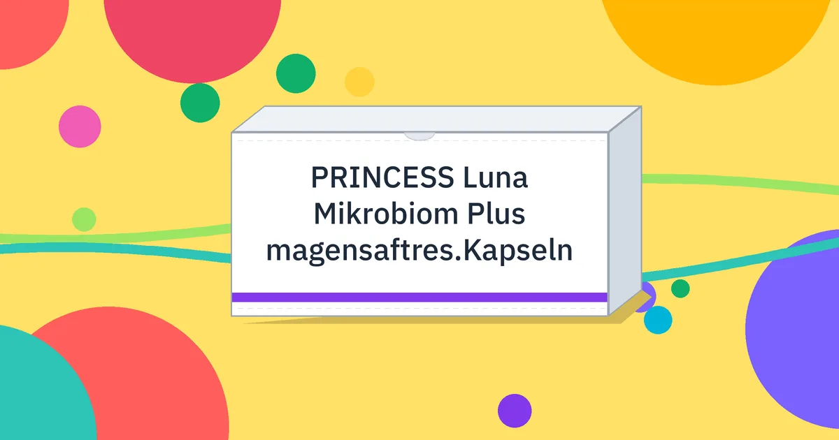 Symbolbild: Packung mit der Aufschrift PRINCESS Luna Mikrobiom Plus magensaftres.Kapseln (PZN 19727087) – Verfügbarkeit und Bezug in Apotheken in Frankfurt am Main