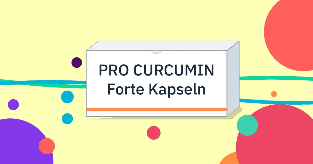 Symbolbild: Packung mit der Aufschrift PRO CURCUMIN Forte Kapseln (PZN 18672711) – Verfügbarkeit und Bezug in Apotheken in Frankfurt am Main