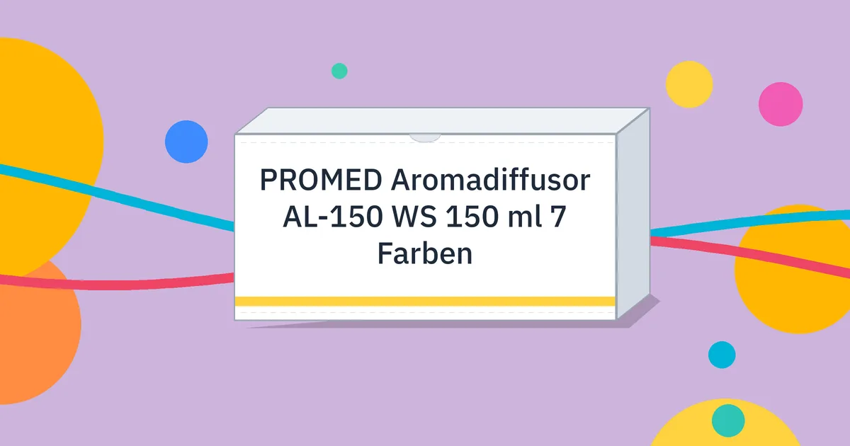 Symbolbild: Packung mit der Aufschrift PROMED Aromadiffusor AL-150 WS 150 ml 7 Farben (PZN 15303628) – Verfügbarkeit und Bezug in Apotheken in Frankfurt am Main