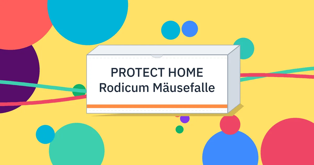 Symbolbild: Packung mit der Aufschrift PROTECT HOME Rodicum Mäusefalle (PZN 12405713) – Verfügbarkeit und Bezug in Apotheken in Frankfurt am Main