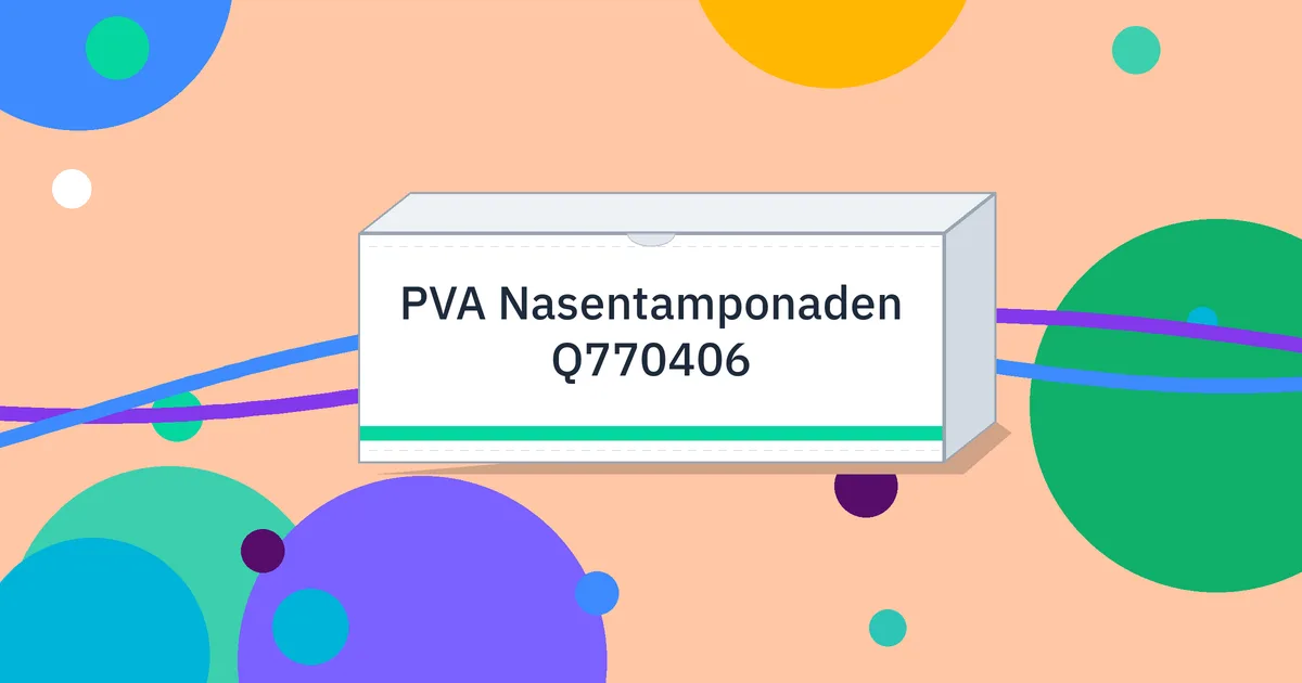 Symbolbild: Packung mit der Aufschrift PVA Nasentamponaden Q770406 (PZN 09006004) – Verfügbarkeit und Bezug in Apotheken in Frankfurt am Main