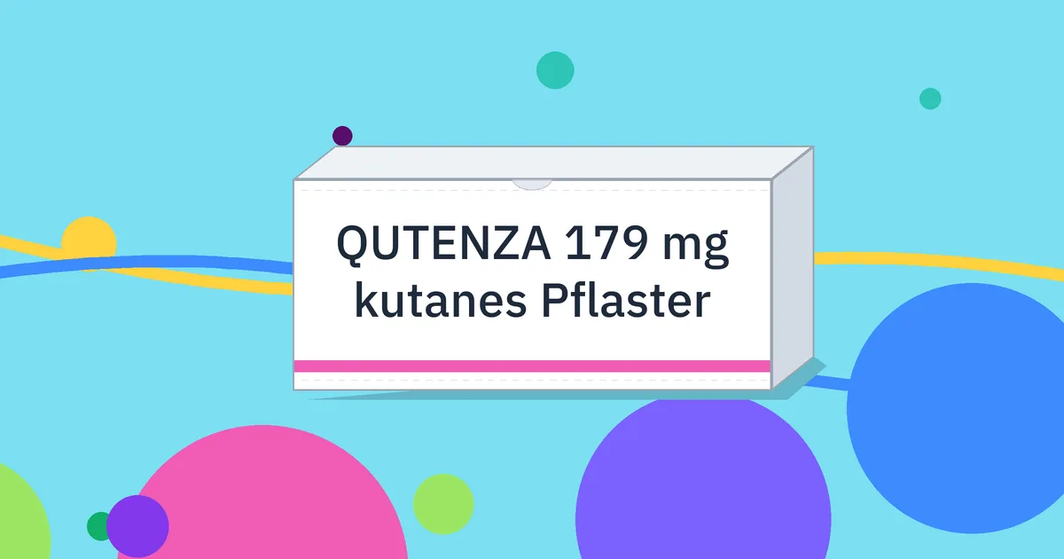 Symbolbild: Packung mit der Aufschrift QUTENZA 179 mg kutanes Pflaster (PZN 16678885) – Verfügbarkeit und Bezug in Apotheken in Frankfurt am Main