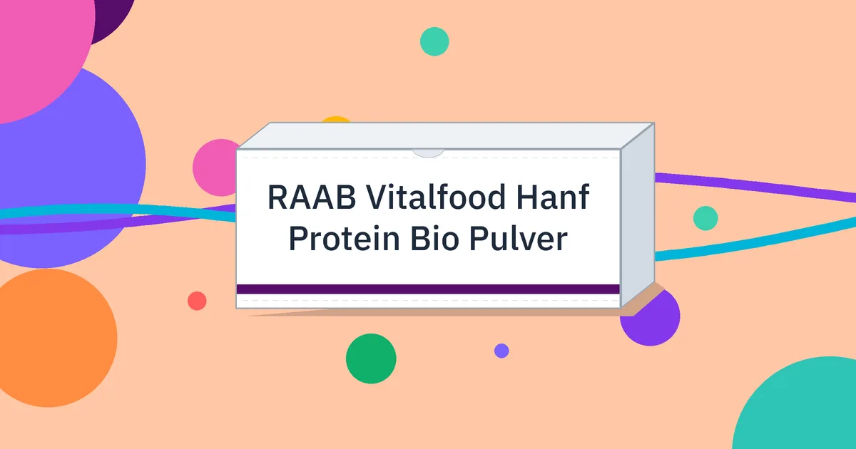 Symbolbild: Packung mit der Aufschrift RAAB Vitalfood Hanf Protein Bio Pulver (PZN 19305185) – Verfügbarkeit und Bezug in Apotheken in Frankfurt am Main
