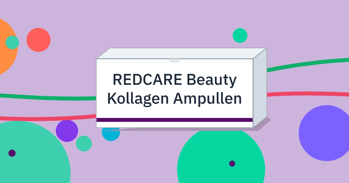 Symbolbild: Packung mit der Aufschrift REDCARE Beauty Kollagen Ampullen (PZN 19493778) – Verfügbarkeit und Bezug in Apotheken in Frankfurt am Main
