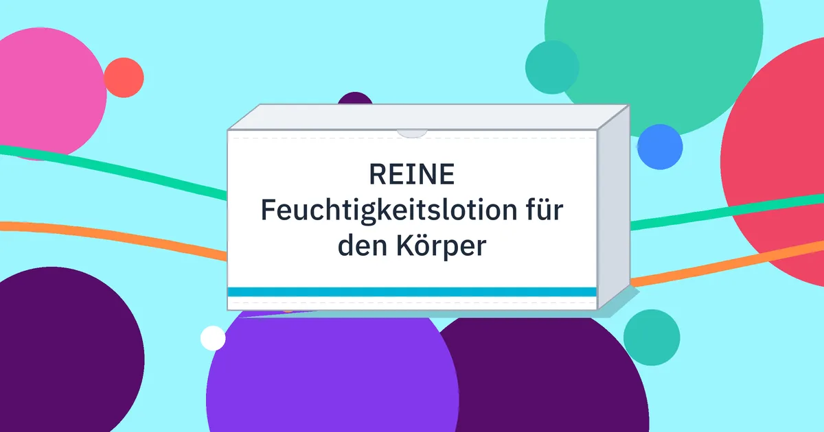 Symbolbild: Packung mit der Aufschrift REINE Feuchtigkeitslotion für den Körper (PZN 18081660) – Verfügbarkeit und Bezug in Apotheken in Frankfurt am Main