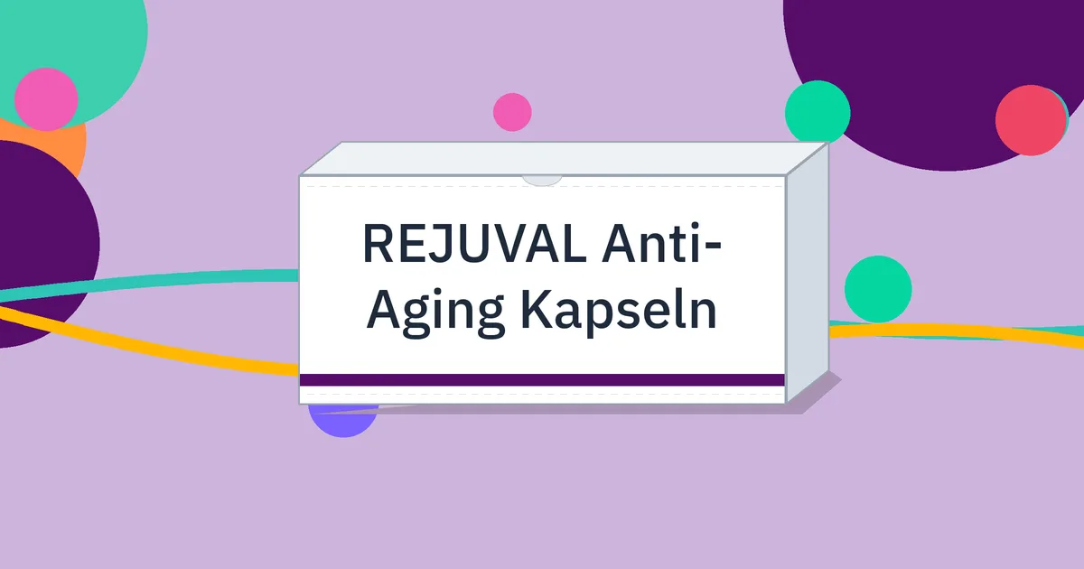 Symbolbild: Packung mit der Aufschrift REJUVAL Anti-Aging Kapseln (PZN 17293130) – Verfügbarkeit und Bezug in Apotheken in Frankfurt am Main