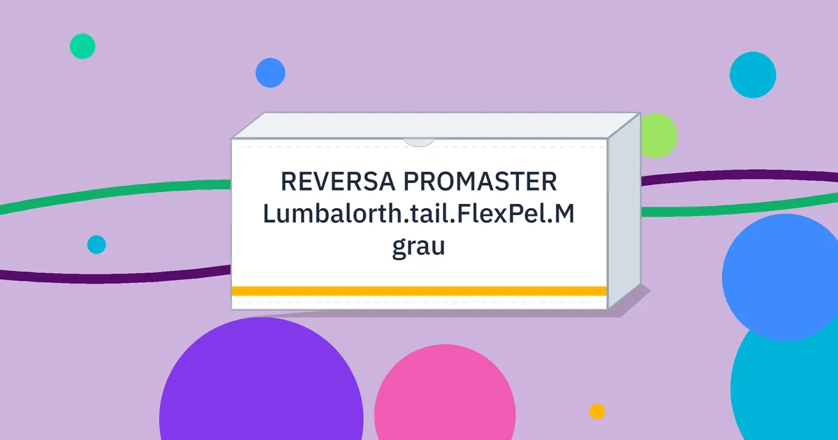 Symbolbild: Packung mit der Aufschrift REVERSA PROMASTER Lumbalorth.tail.FlexPel.M grau (PZN 10927956) – Verfügbarkeit und Bezug in Apotheken in Frankfurt am Main