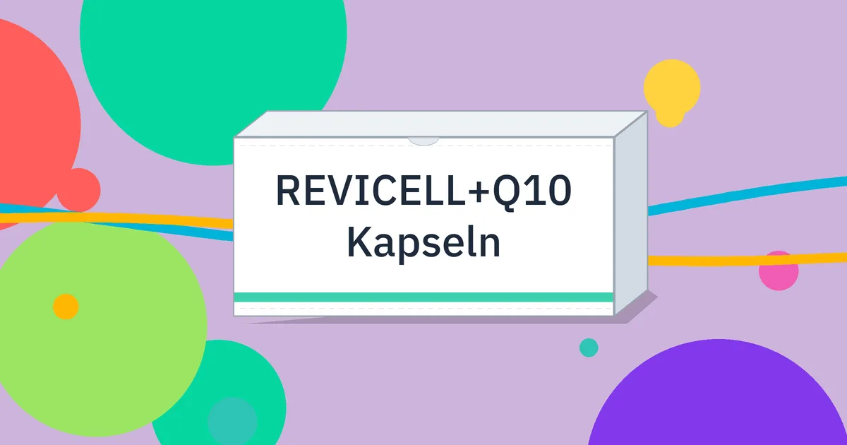 Symbolbild: Packung mit der Aufschrift REVICELL+Q10 Kapseln (PZN 14418944) – Verfügbarkeit und Bezug in Apotheken in Frankfurt am Main