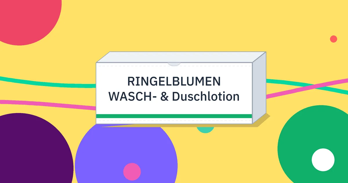 Symbolbild: Packung mit der Aufschrift RINGELBLUMEN WASCH- & Duschlotion (PZN 16335139) – Verfügbarkeit und Bezug in Apotheken in Frankfurt am Main
