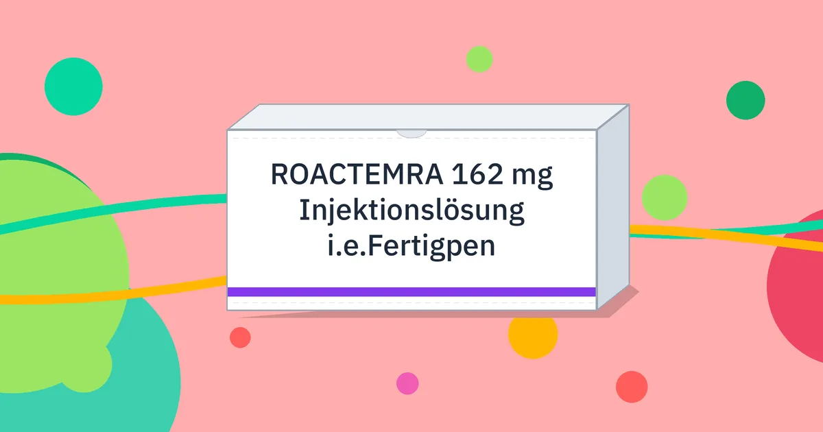 Symbolbild: Packung mit der Aufschrift ROACTEMRA 162 mg Injektionslösung i.e.Fertigpen (PZN 18599747) – Verfügbarkeit und Bezug in Apotheken in Frankfurt am Main